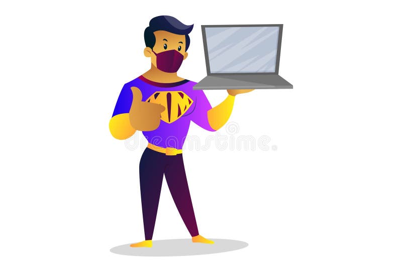 Vector Graphic Illustration of Mask Man Stock Vector - Illustration of ...