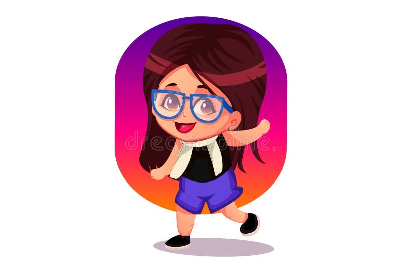 Cute Girl stock illustration. Illustration of dargon - 90588767