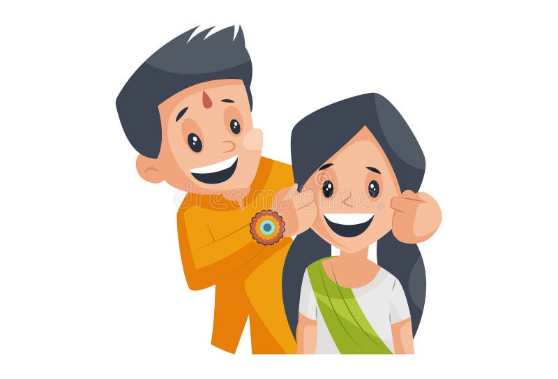 Vector Graphic Illustration of Boy and Girl Stock Vector - Illustration ...