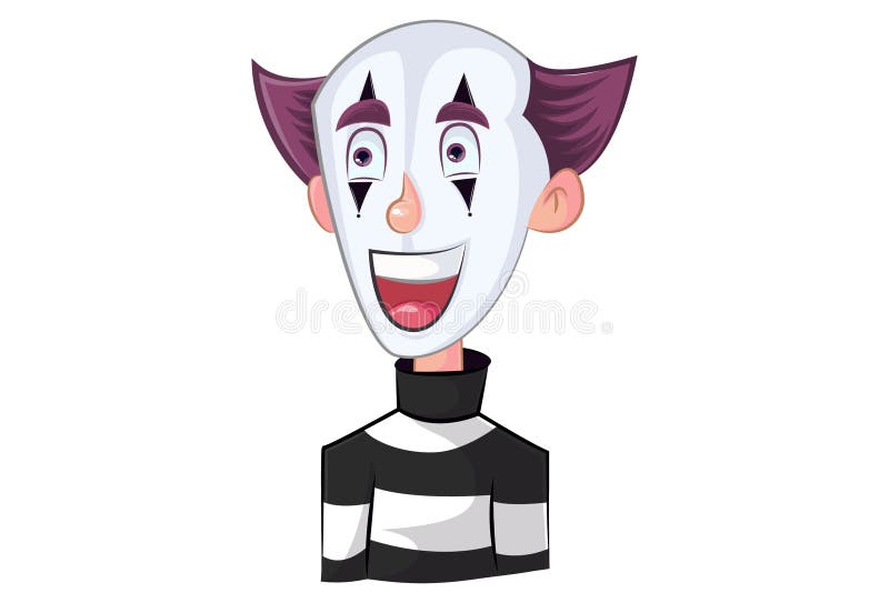 Funny Mime Face Stock Illustrations – 308 Funny Mime Face Stock ...