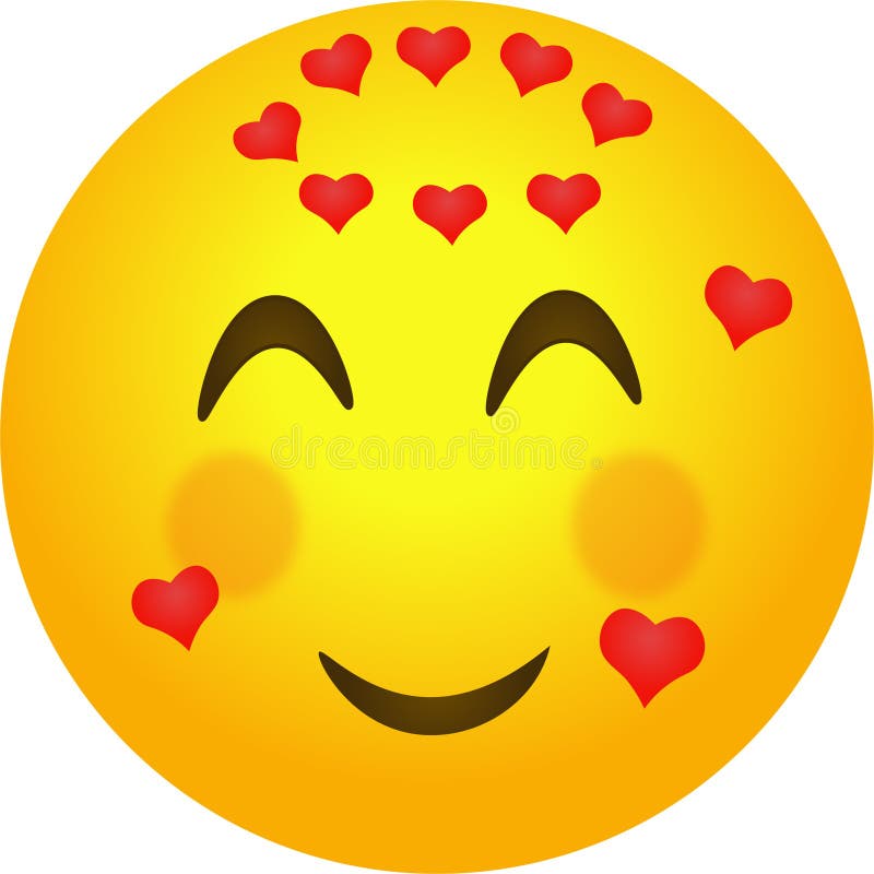 Love Emoji Cute Hearts Smile Stock Image - Image of love, hearts: 205611255