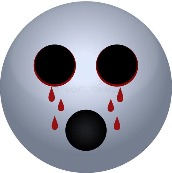 Scary Emoji Bleeding Eyes Blood Stock Illustration - Illustration of ...