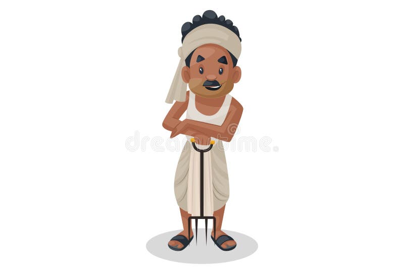 Vector Graphic Illustration of Indian Bihari Man Stock Vector ...