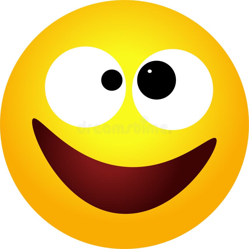 Crazy Emoji Smiling Face Happy Idiot Stock Image - Image of laughing ...