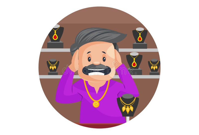 Jeweler Male Character Working in Workshop Making Beautiful Jewelry of ...