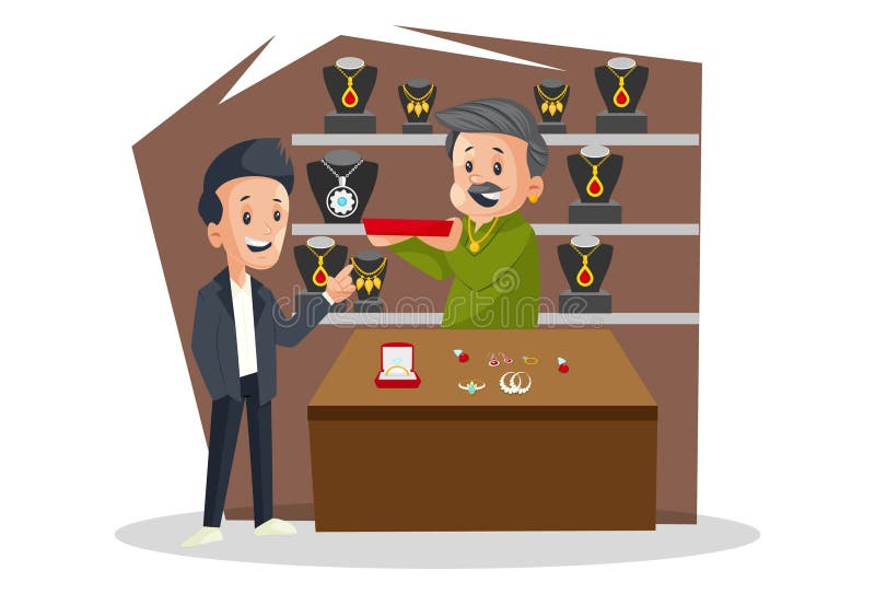 Jeweler Male Character Working in Workshop Making Beautiful Jewelry of ...