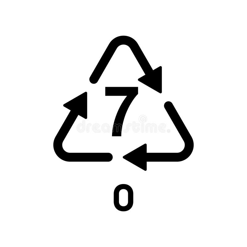 Plastic Recycle Symbol OTHER 7 Vector Icon. Plastic Recycling Code ...