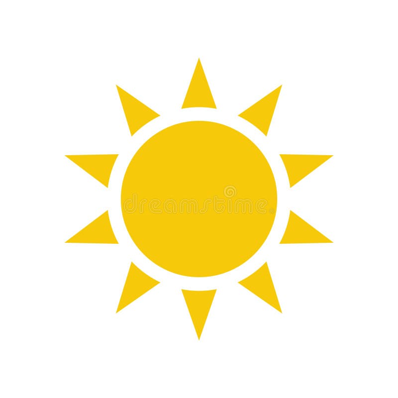 Sunny Flat Weather Vector Icon. Forecast Climate and Meteorology Icons ...