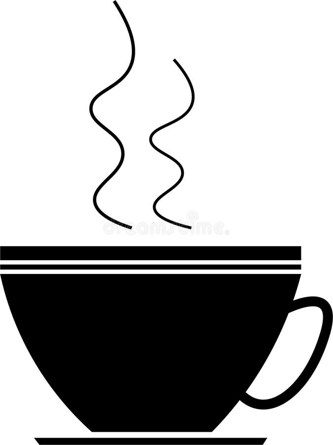 A Cup of Coffee with Smoke Vector. Cup of Coffee Cartoon. Drawing of ...