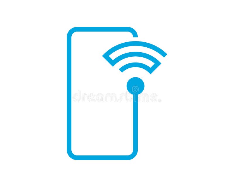 Android Mobile Phone and WiFi Symbol. Android Mobile Phone with WiFi ...