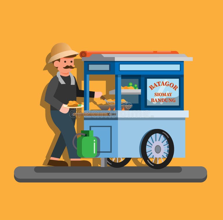 Gerobak Stock Illustrations – 66 Gerobak Stock Illustrations, Vectors ...