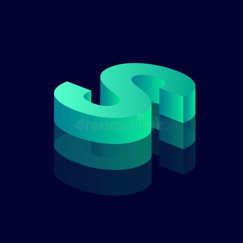 Isometric Letter S. Letter S Stock Vector - Illustration of ...