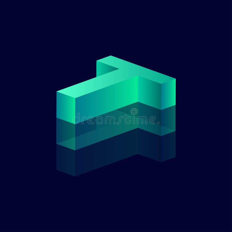 Isometric Letter T. Letter T Stock Vector - Illustration of design ...