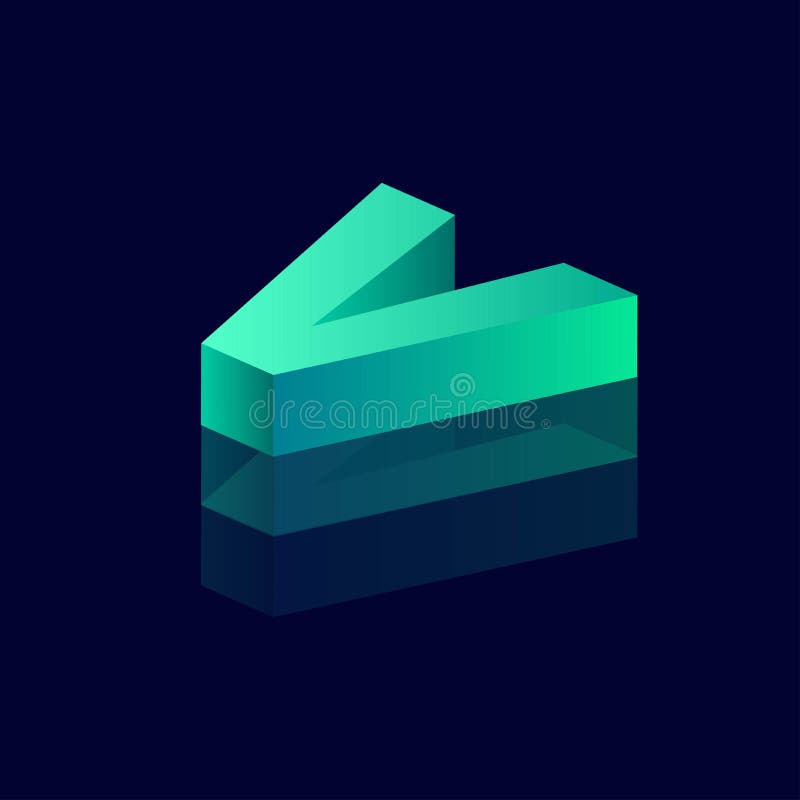 Isometric Letter V. Letter V Stock Vector - Illustration of nletter ...