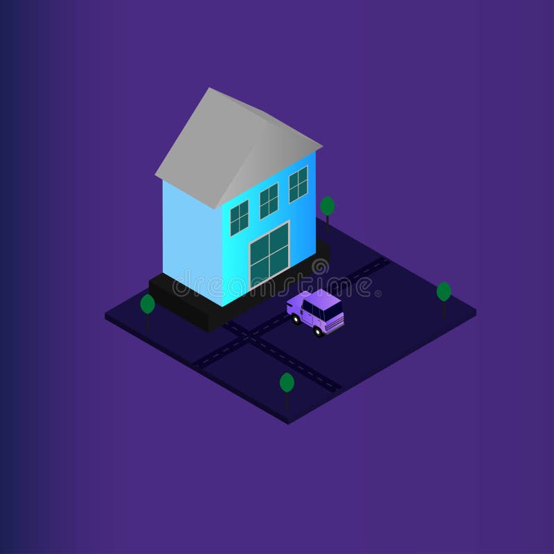 Isometric Simple Home Vector Ä°llustration Stock Vector - Illustration ...
