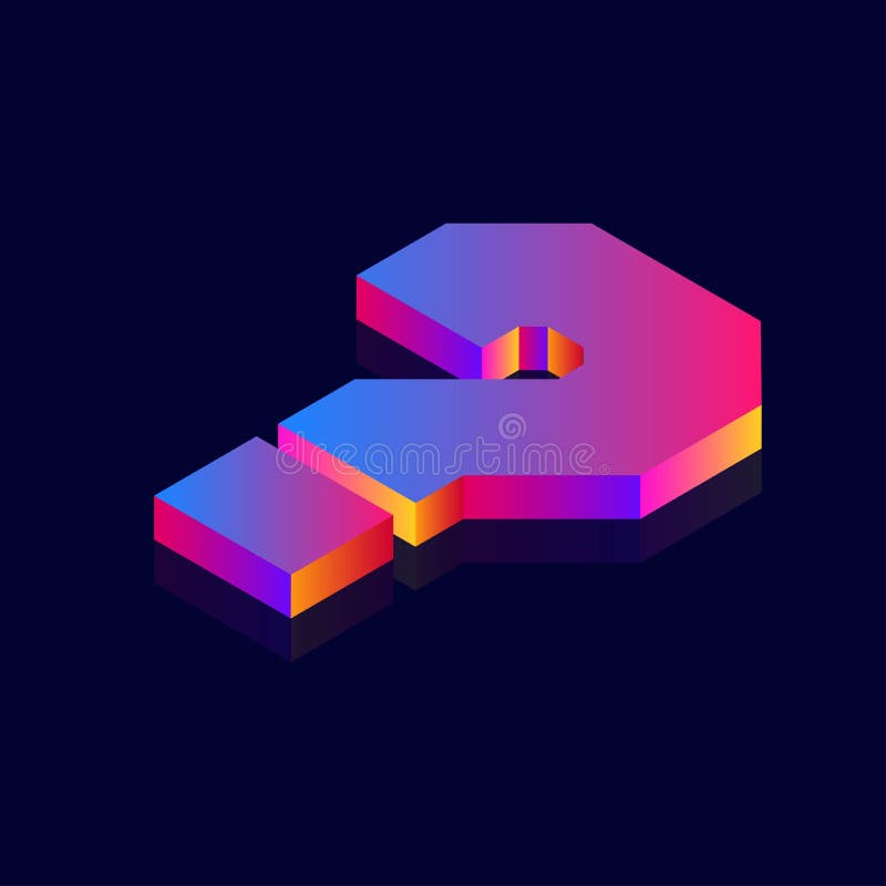 Isometric Question Mark Background Vector Illustration Stock Vector ...