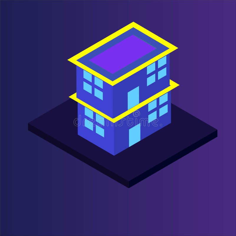 Isometric Modern Home Image Vector Stock Vector - Illustration of real ...