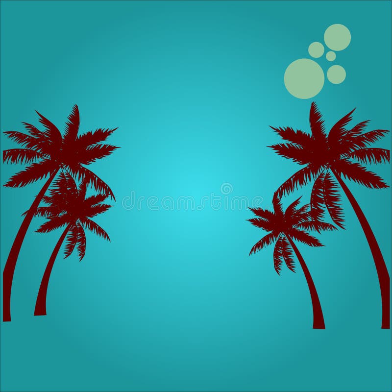 Single Color Coconut Tree Vector Stock Vector - Illustration of natural ...
