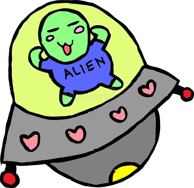 Sleep Alien Cute Cartoon Sketch Concept Stock Vector - Illustration of ...