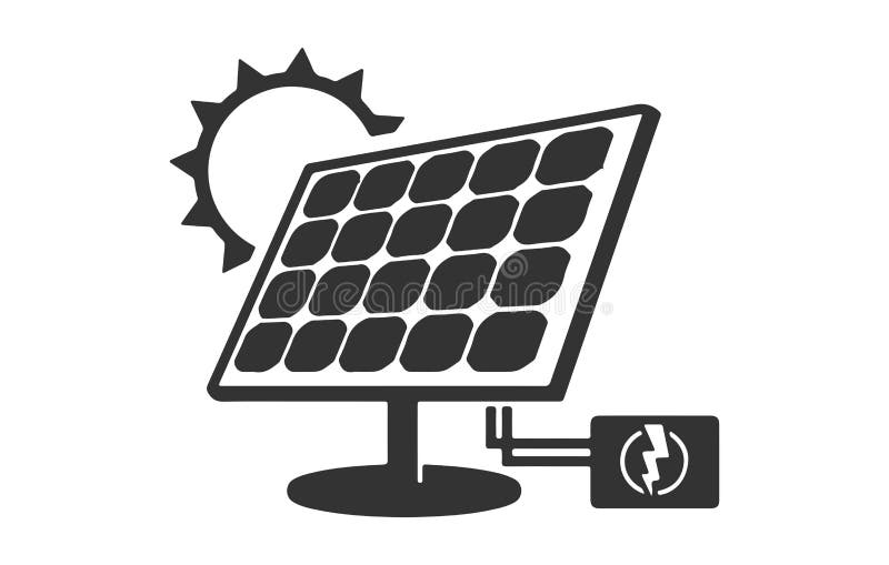 Solar Panel Vector Black White Stock Illustrations – 2,542 Solar Panel ...