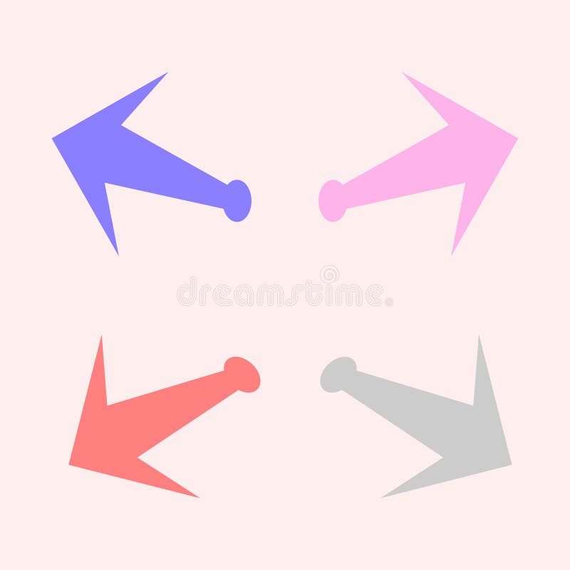 Vector Arrow Colors Set stock vector. Illustration of orientation ...
