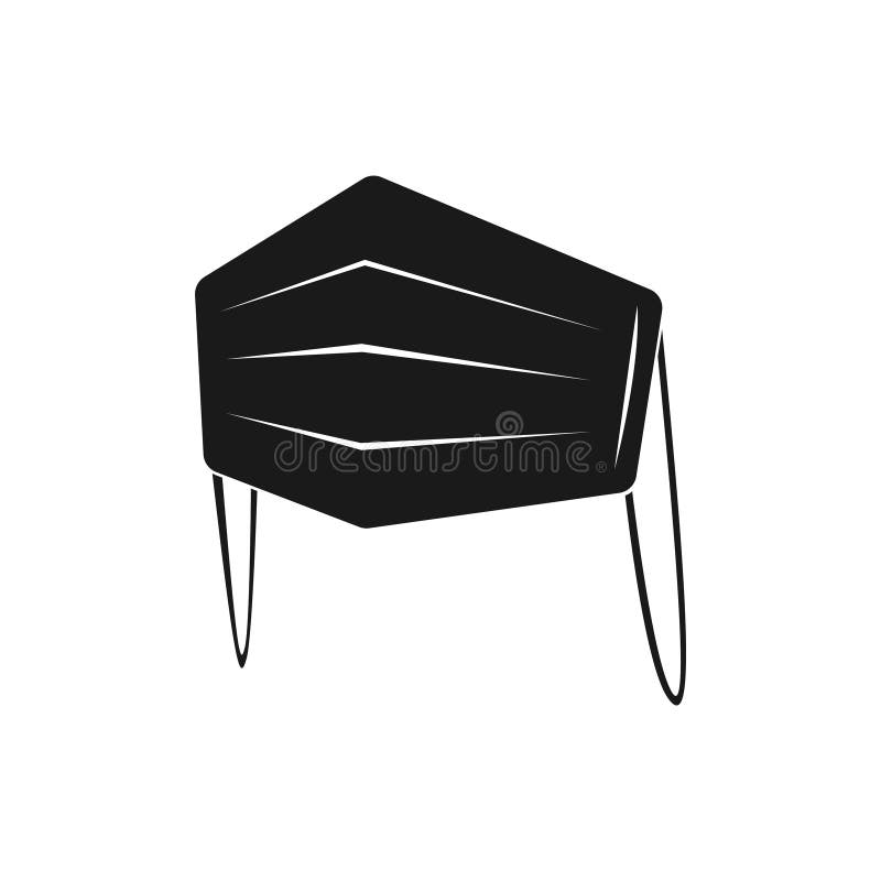 Face Mask Masker Icon Black Stock Vector - Illustration of movement ...