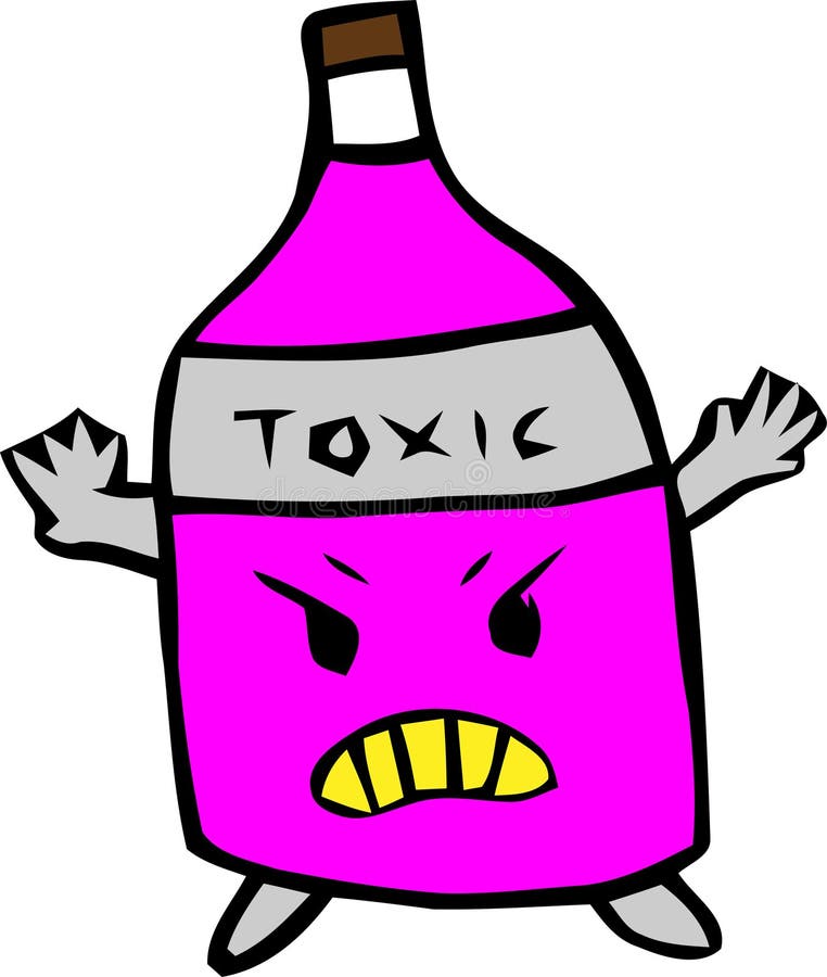 Toxic bottle stock vector. Illustration of brown, background - 32336856