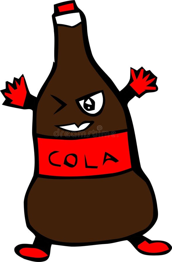 Cute Cola Bottle very cool stock vector. Illustration of sketch - 219058052