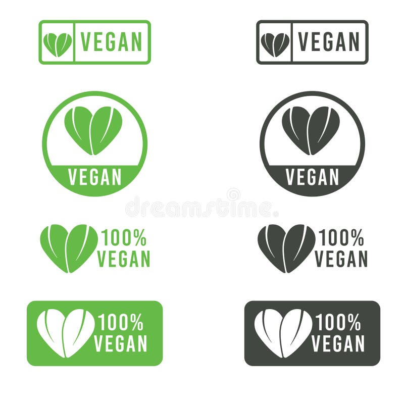Vegan icons set stock vector. Illustration of graphic - 219991064
