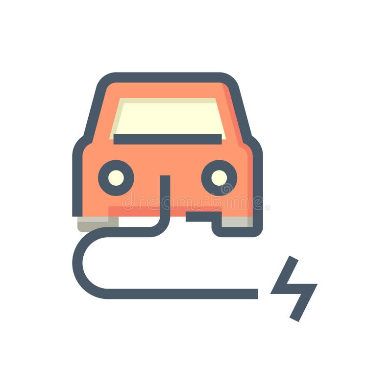 Electric Vehicle EV Vector Icon. 48x48 Pixel Perfect and Editable ...