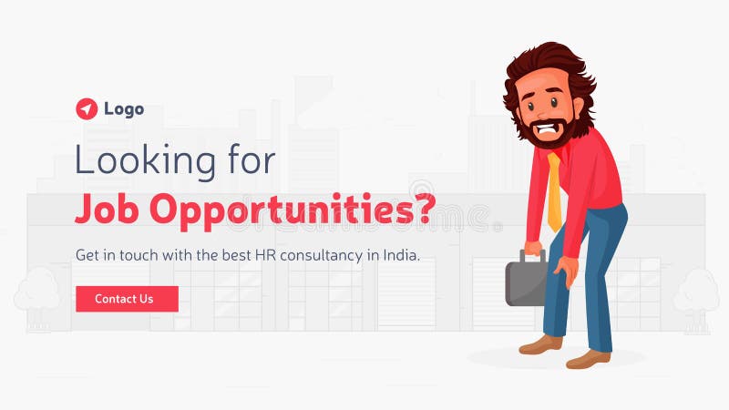 Banner Design of Looking for Job Opportunities Stock Vector ...
