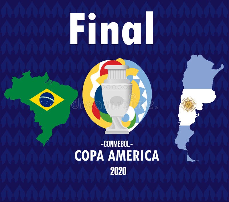 Copa America 2020 Final Brazil Vs Argentina Maps Stock Vector ...