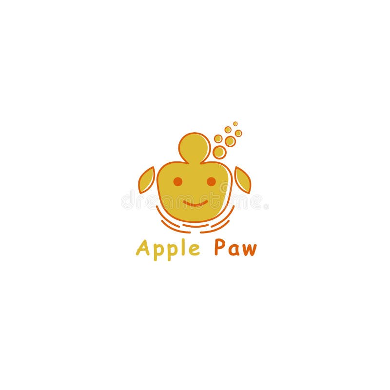 Apple Paw Illustration Inspiration Logo Stock Vector - Illustration of ...