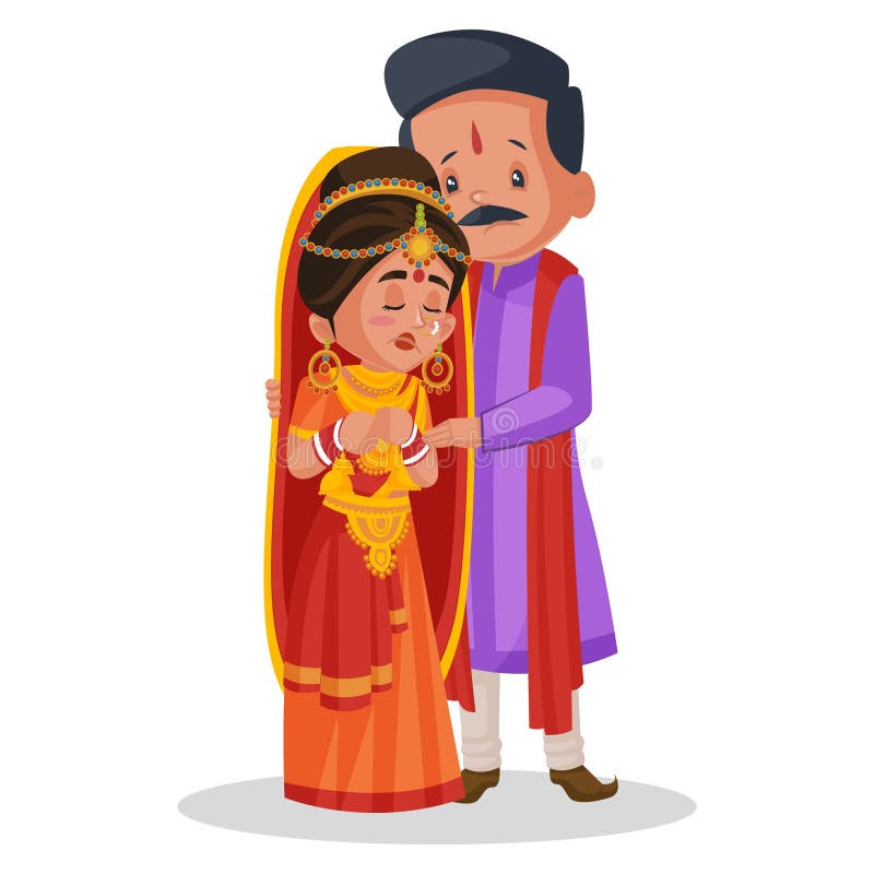 Vector Graphic Illustration of Indian Bride Stock Vector - Illustration ...