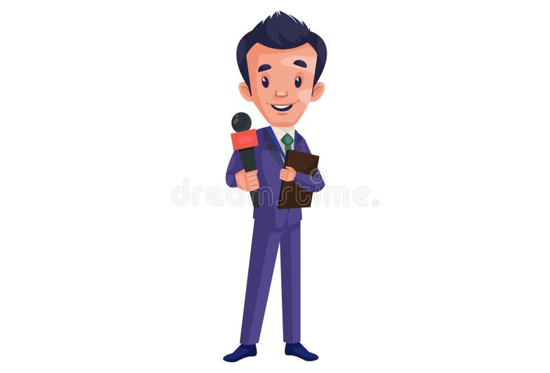 Journalist Vector Mascot Logo Stock Vector - Illustration of collection ...