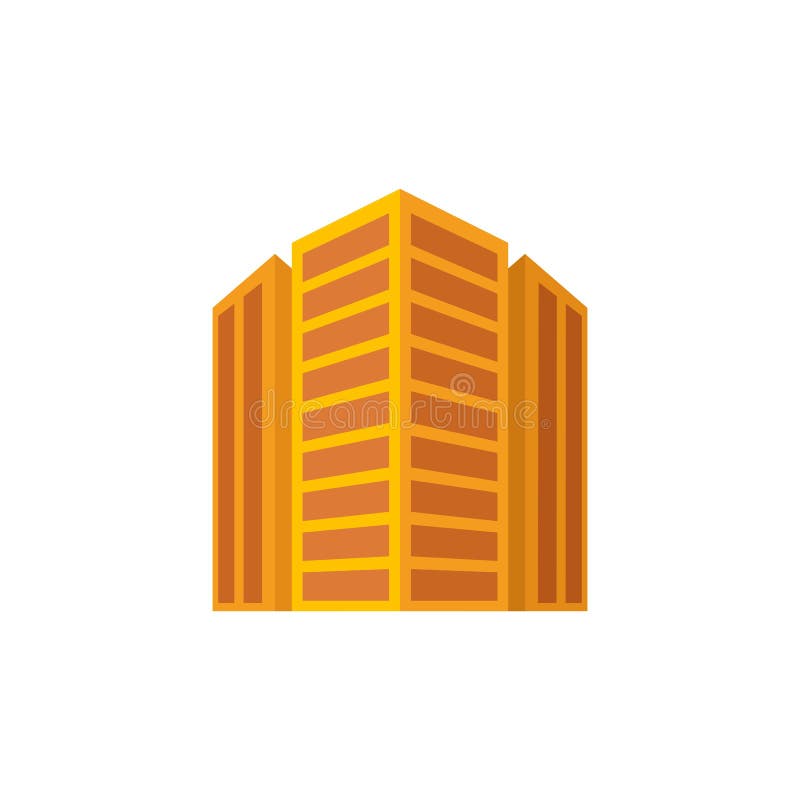 Flat Design Perspective Buildings Vector Illustration, Buildings Icon ...