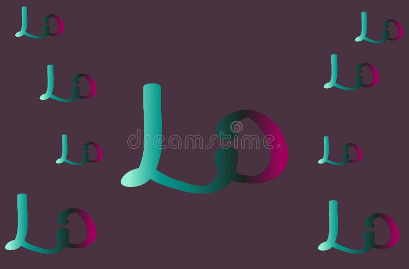 LO Letters Logo Gradient Green and Burgundy on Burgundy Background ...