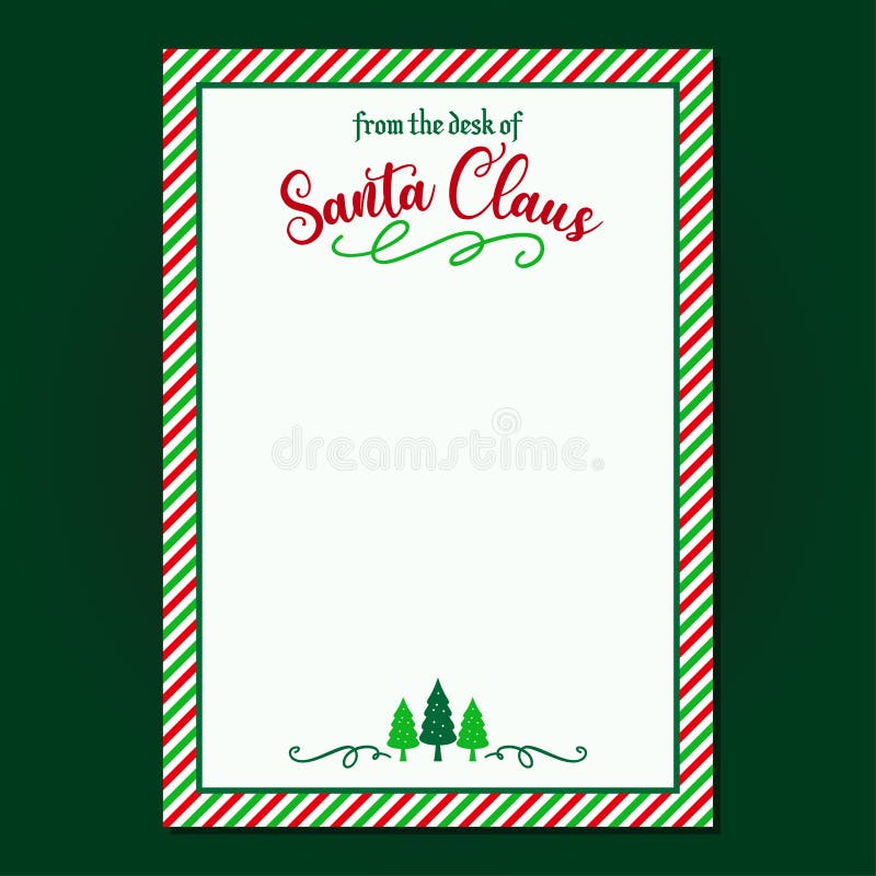 From the Desk of Santa Claus - Christmas Letter from Santa Claus Stock ...