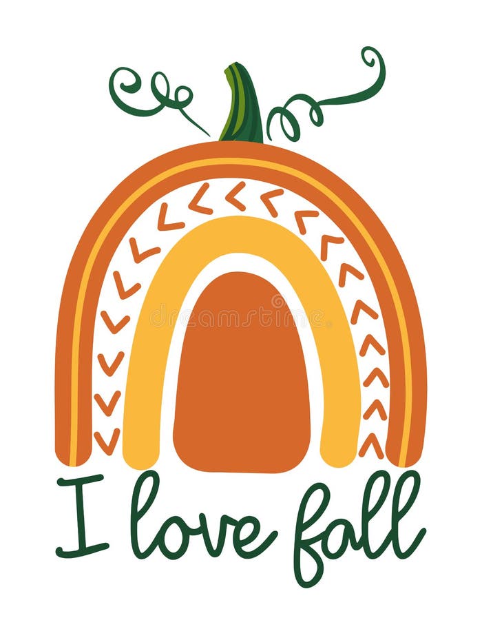 I Love Fall Days - Hand Drawn Vector Illustration with Cute Fox Stock ...