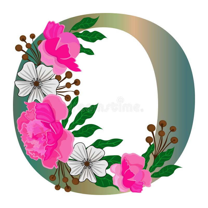 Letter Flowers O Stock Illustrations – 414 Letter Flowers O Stock ...