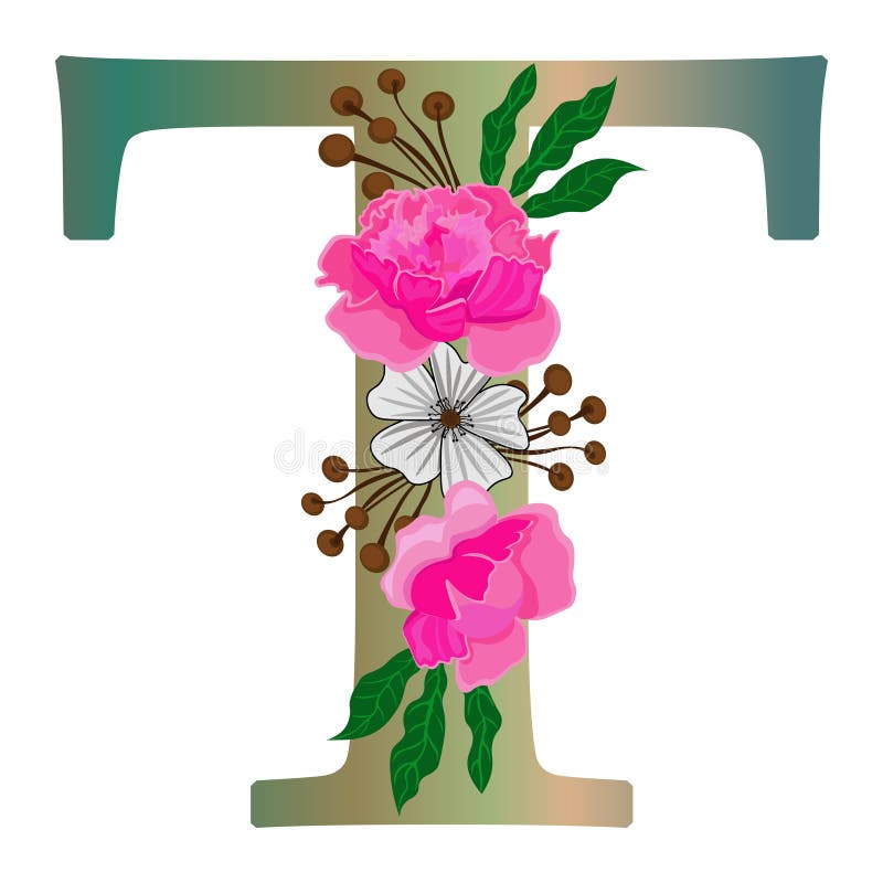Letter T Roses Stock Illustrations – 95 Letter T Roses Stock ...