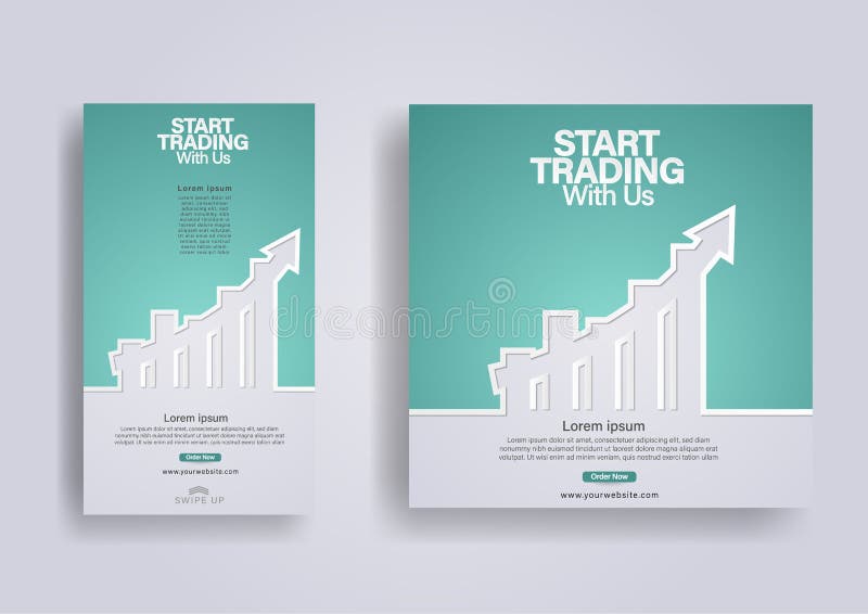 Social Media Post Template Design Set for Financial Investment, Buy ...