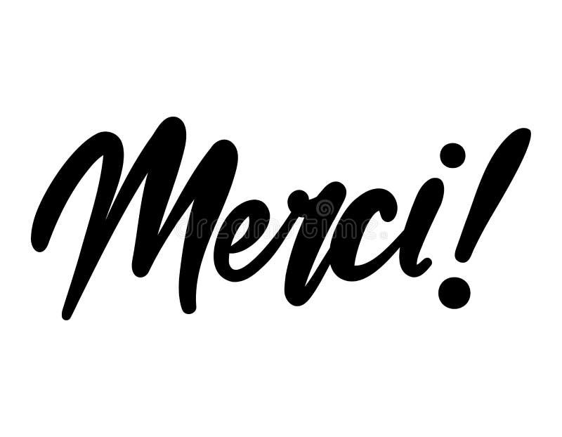 Merci thank you lettering stock vector. Illustration of letter - 122144199