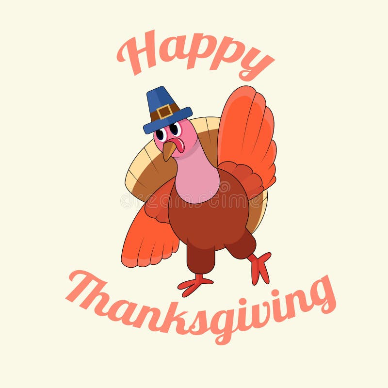 Illustration Vector Graphic of Turkey with Hat Illustration for Happy ...