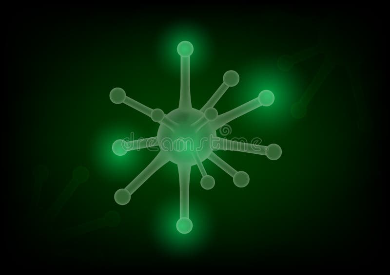 Virus Model Create by Illustrator Stock Illustration - Illustration of ...