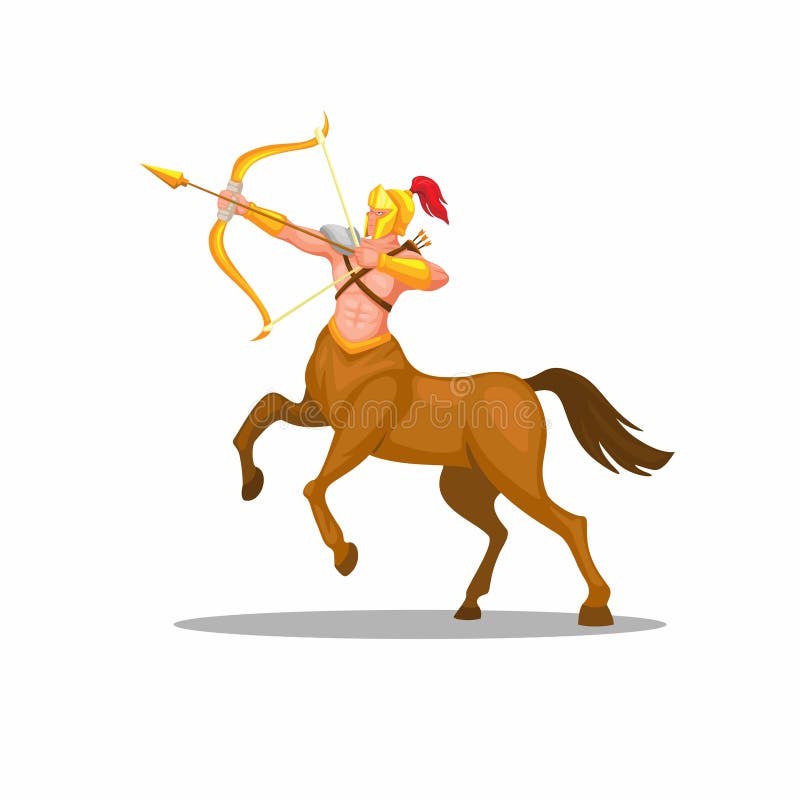 Centaur Archer Warrior Mythological Heroes Character. Sagittarius ...