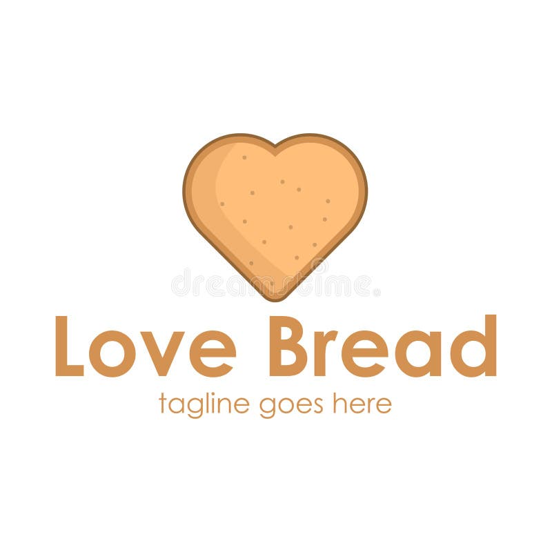 Love Bread Logo Design Template Stock Vector - Illustration of bread ...