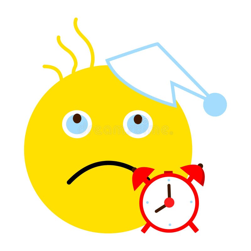 Emotion, Smile Face. Smiley Did Not Sleep Well Stock Vector ...