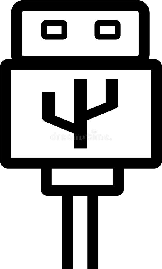 Vector Icon with USB Plug Sign. Eps 10 Stock Illustration ...