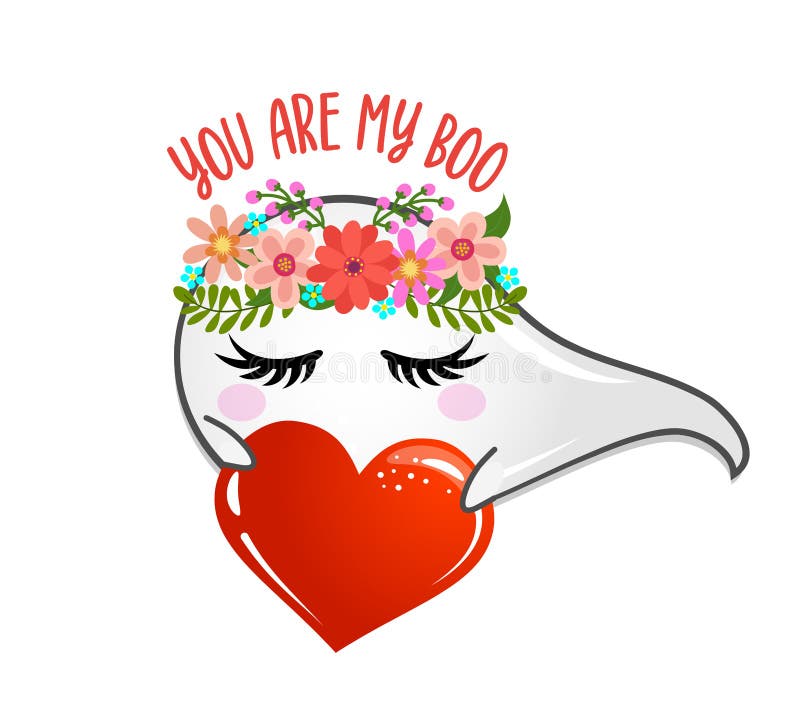 You are My Boo - Valentine`s Day Handdrawn Illustration. Stock Vector ...